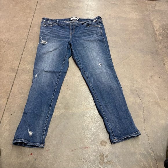 torrid | Jeans | Torrid Blue Distressed Straight Leg Jeans | Poshmark